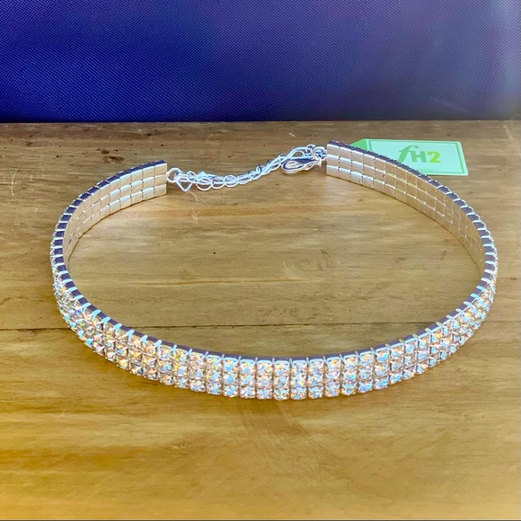 Accessories | 3 Row Crystal Stretch Choker Child Size Dance Competition ...